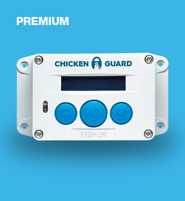 ChickenGuard Premium - Automatic Timed Chicken Door with Light Sensor